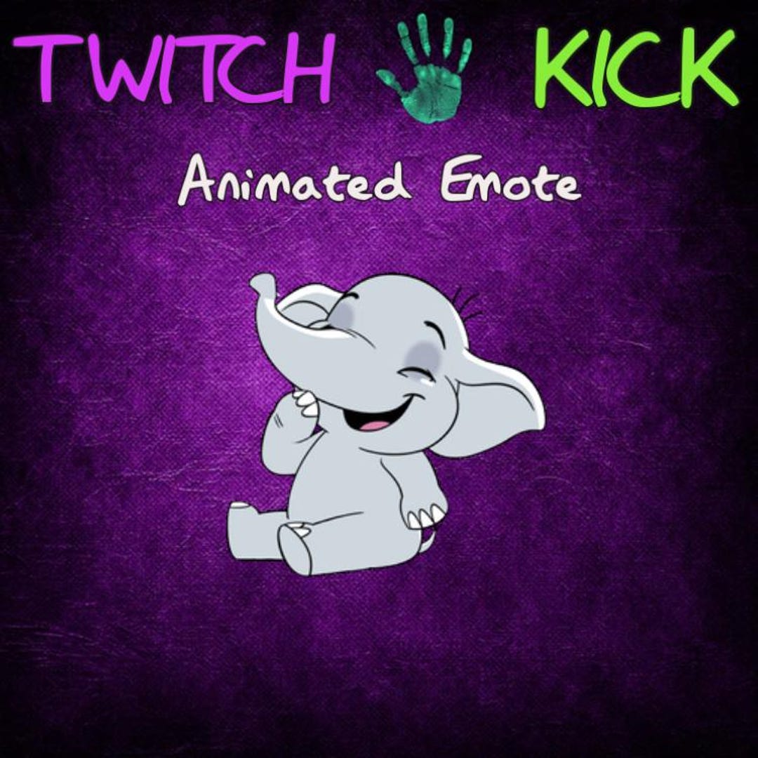 Laughing Elephant Emote Twitch / Kick Streaming Background, Animated ...