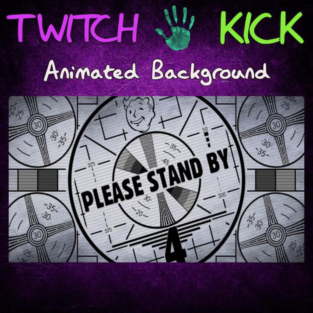Please Stand by Twitch / Kick Streaming Background, Animated, Overlay ...