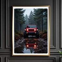 Minimalist White Jeep Wrangler Poster | Digital Download PDF | Off-road ...