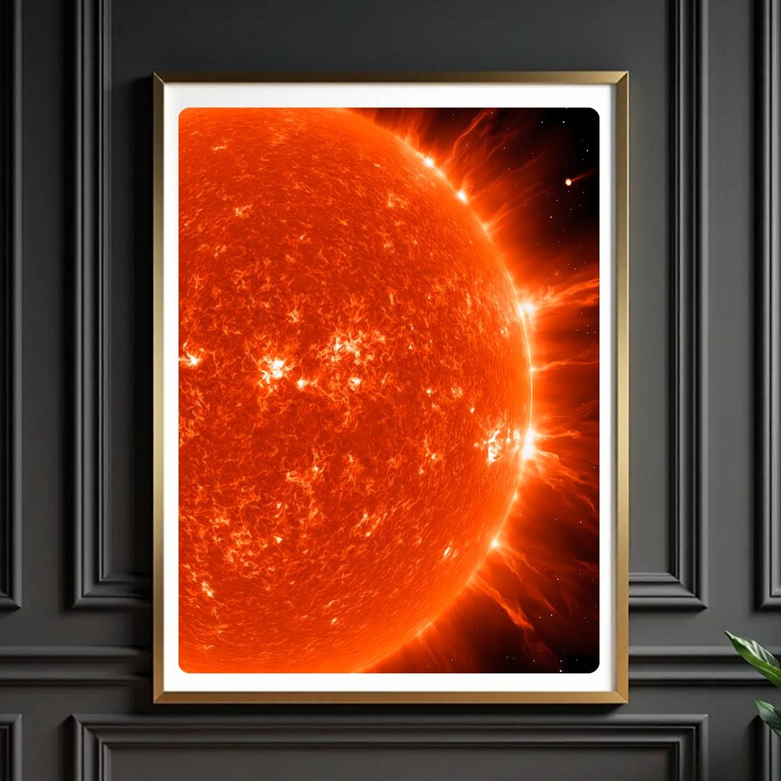High-resolution Sun Surface Poster - Solar Flare Wall Art ...