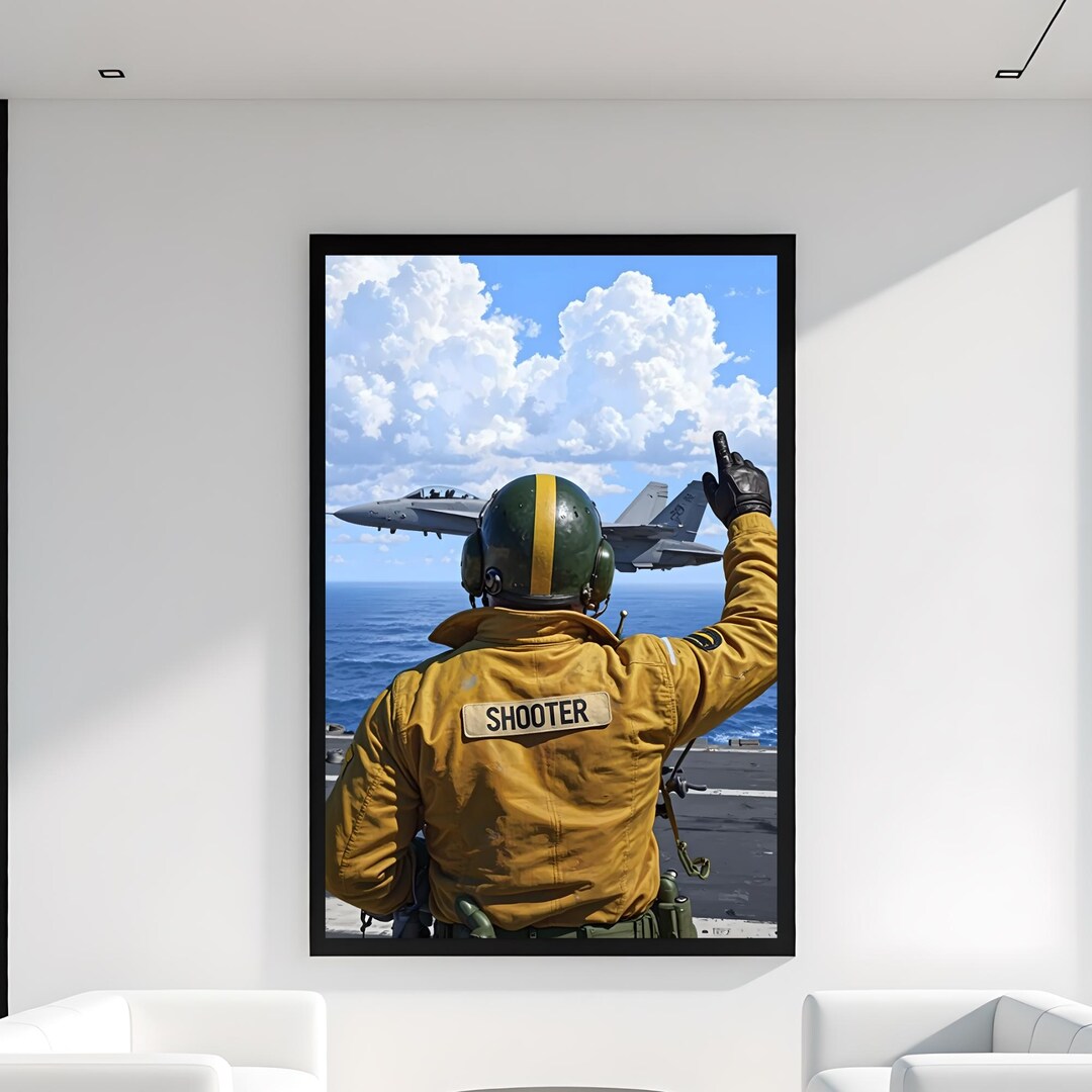 Fighter Jet Wall Art – Navy Aviation Decor | Military Pilot Print ...