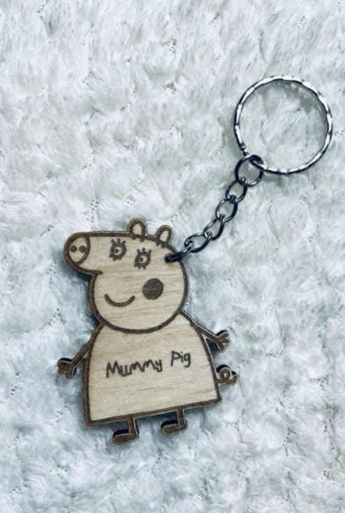 Peppa Pig Family Keyring, Peppa Pig, Peppa Pig Keychain, Mummy Pig ...