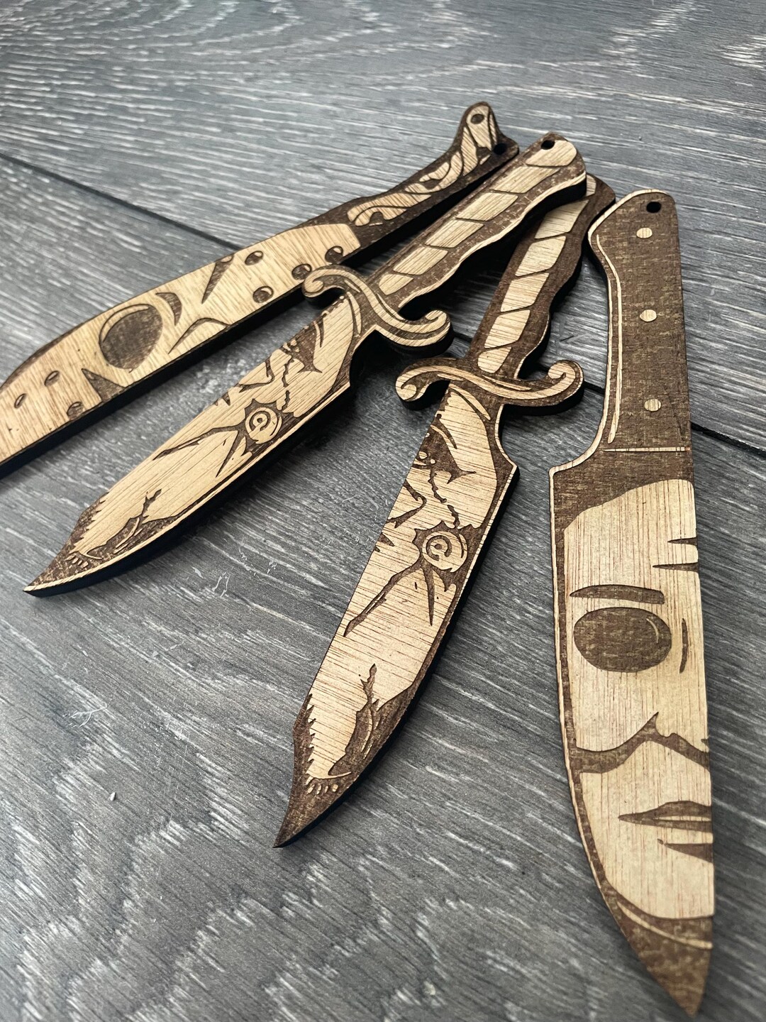 Serial Killer Wooden Bookmark Knife, Halloween Knife, Chucky, Halloween ...