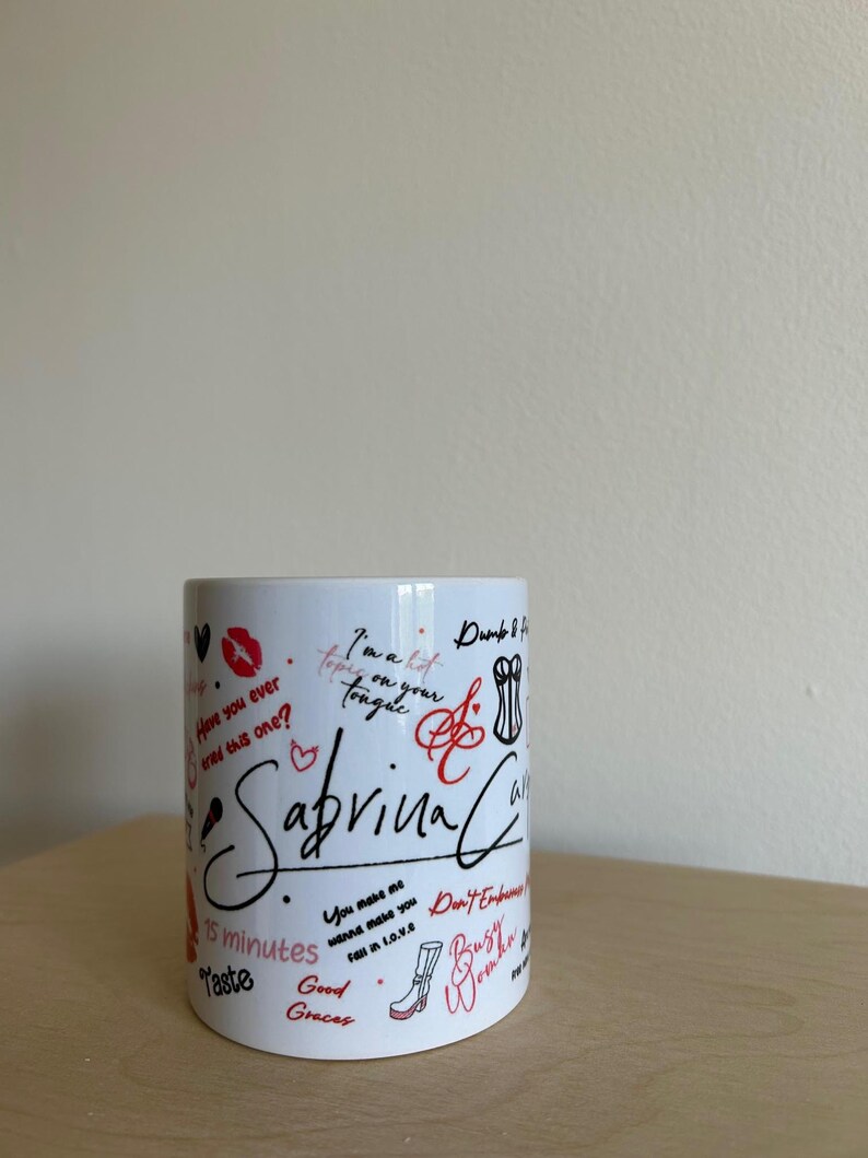 Sabrina Carpenter Inspired, Sabrina Inspired Mug, Band Mug, Music ...