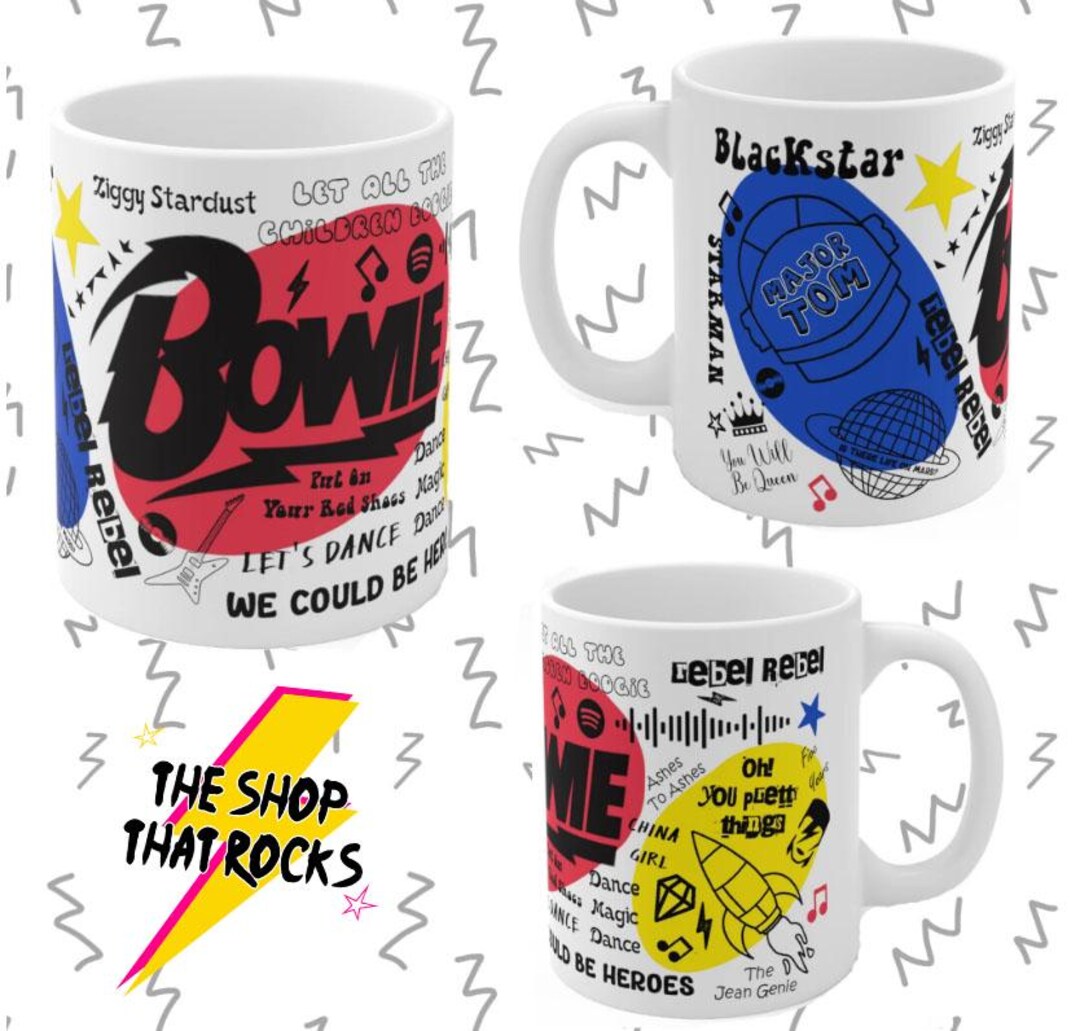 David Bowie, David Bowie Inspired Mug, Band Mug, Bowie Cup, Bowie Band ...