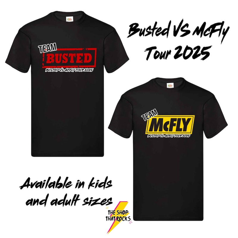 Busted Vs Mcfly Merch - Etsy UK