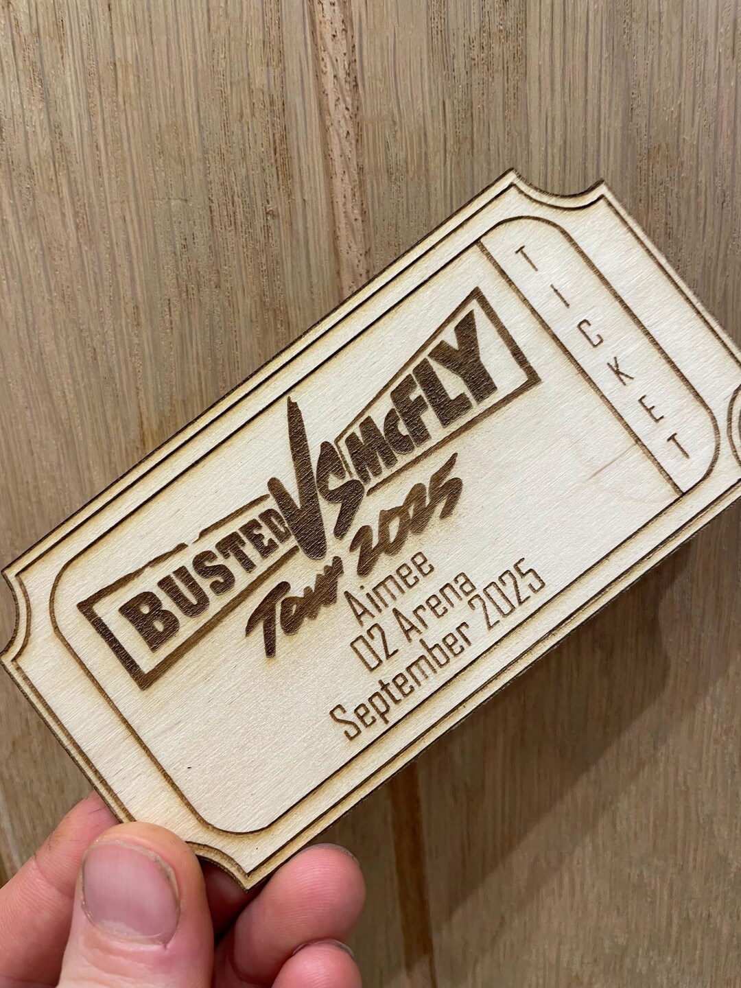 Personalized Busted Vs Mcfly Wooden Gift Ticket: Band Keepsake - Etsy UK