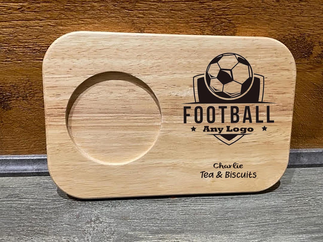 Personalized Football Team Biscuit Board: Engraved Wooden Snack Tray - Etsy