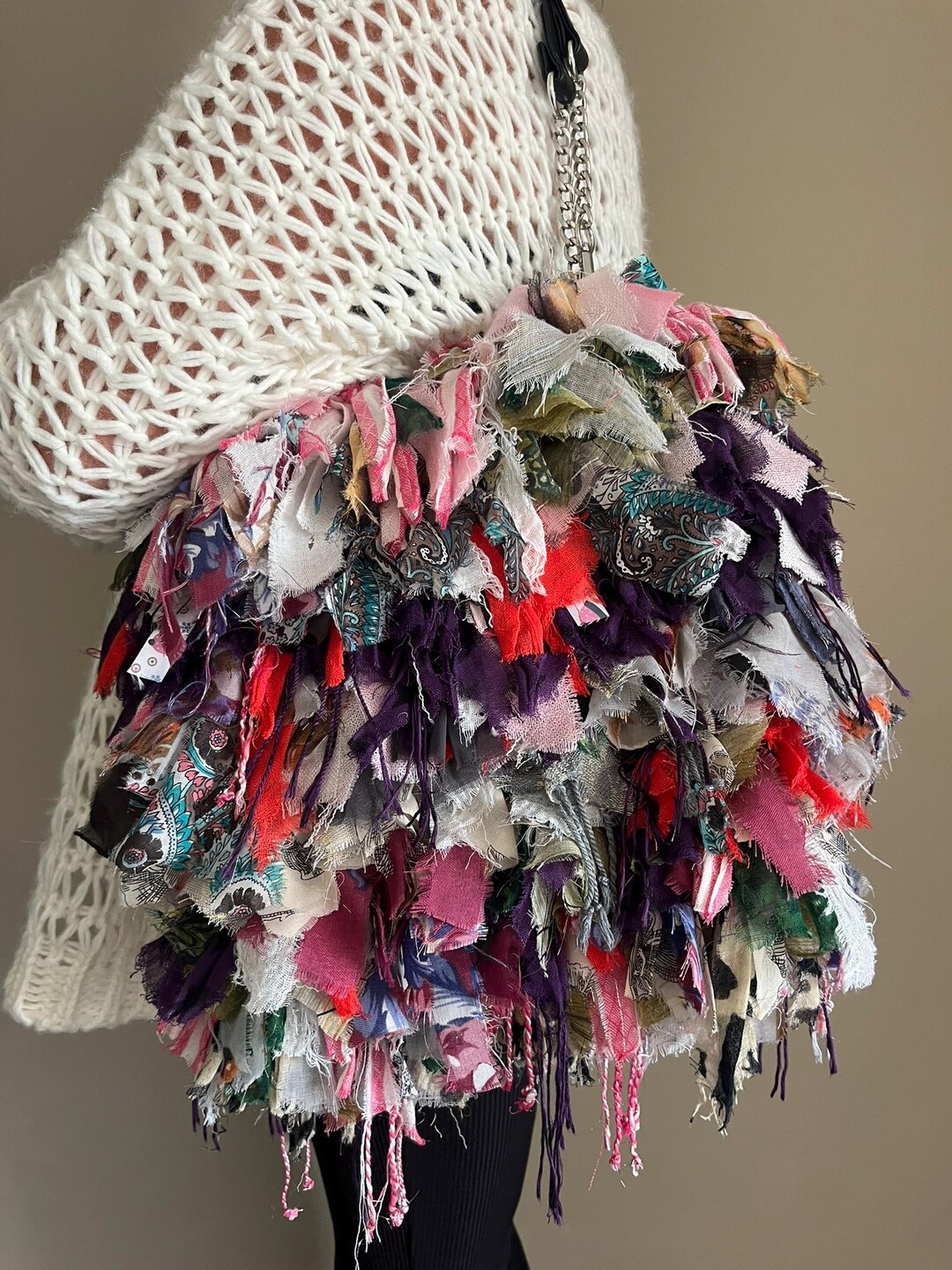 Scruff Bags Medium Shoulder Bag Red Pink Purple - Etsy UK