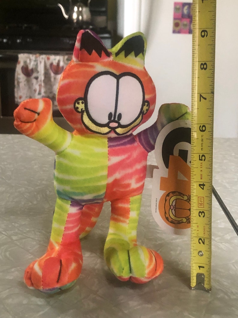 Rainbow Tie Die Garfield Plush Toy Stuffed Animal by Toy Factory - Etsy