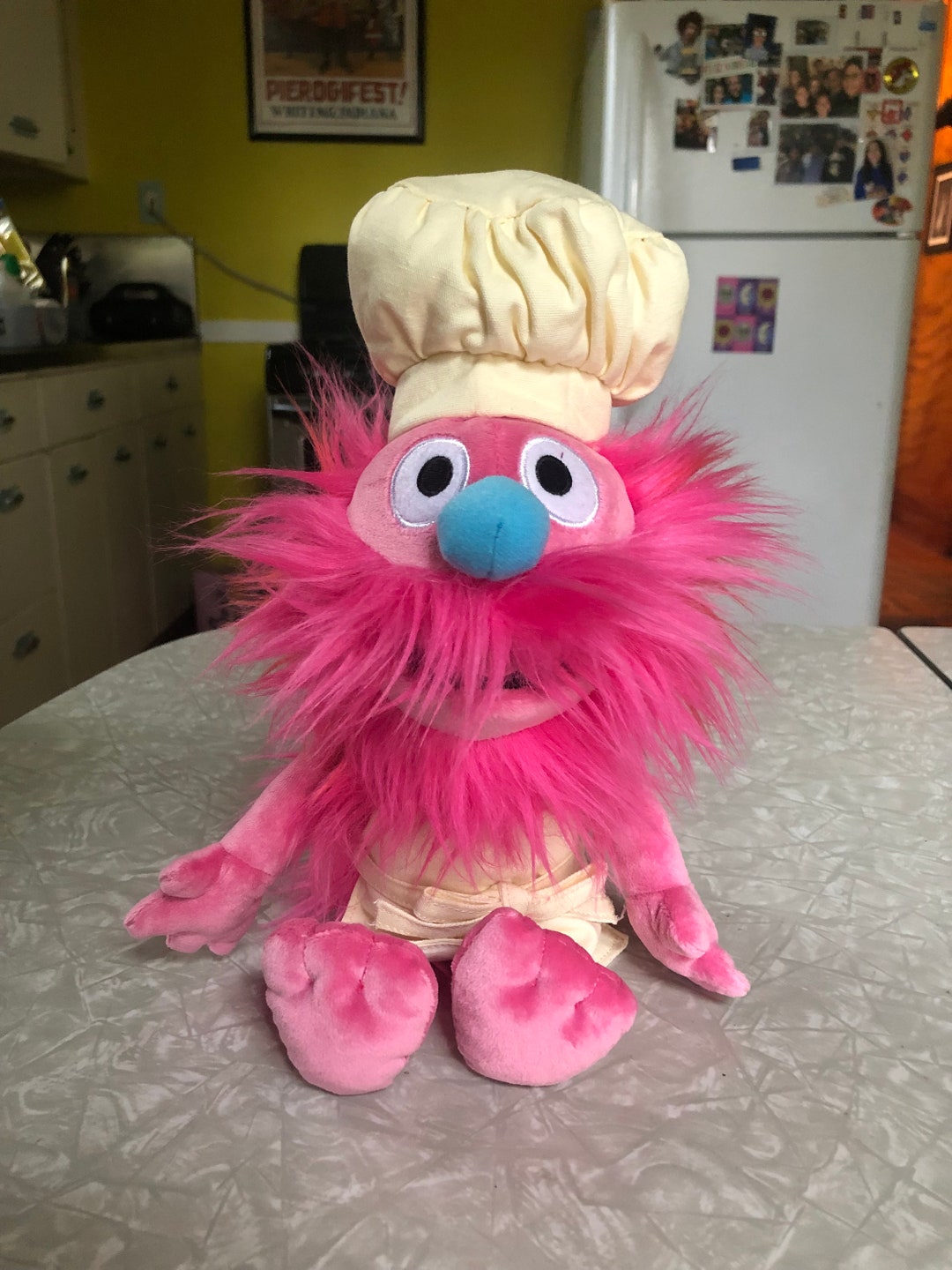 Sesame Street, Chef, Gonger, Muppet, Plush Hot Pink Hat - Etsy