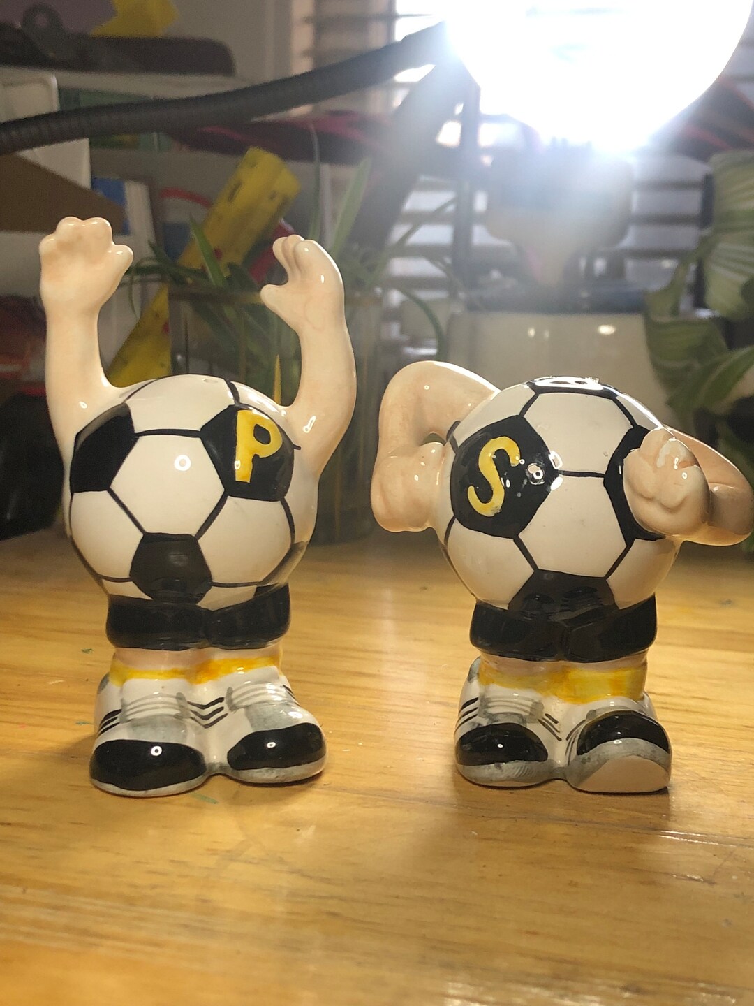 Soccer Ball Salt and Pepper Shakers From 1970s Vintage - Etsy