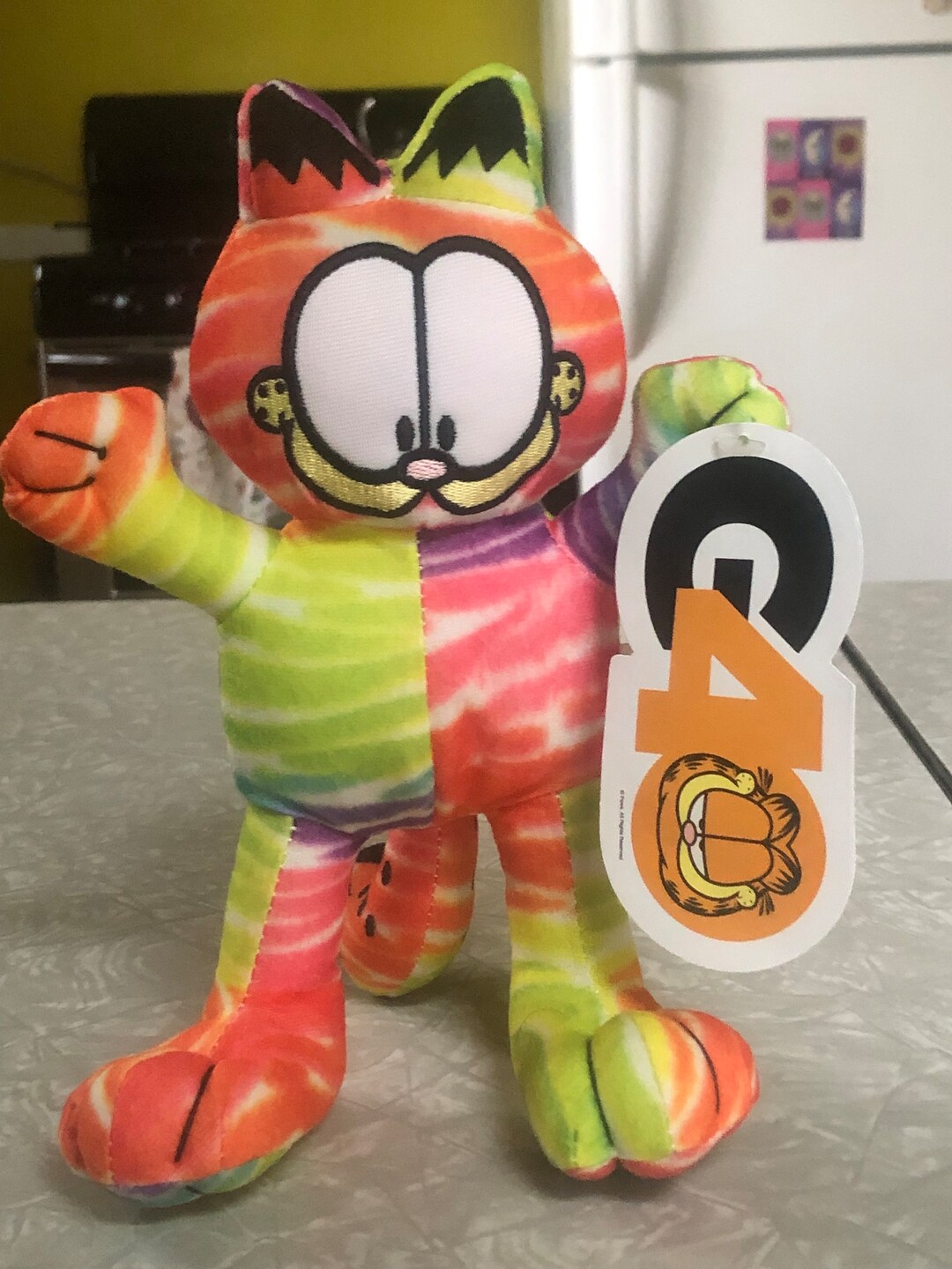 Rainbow Tie Die Garfield Plush Toy Stuffed Animal by Toy Factory - Etsy