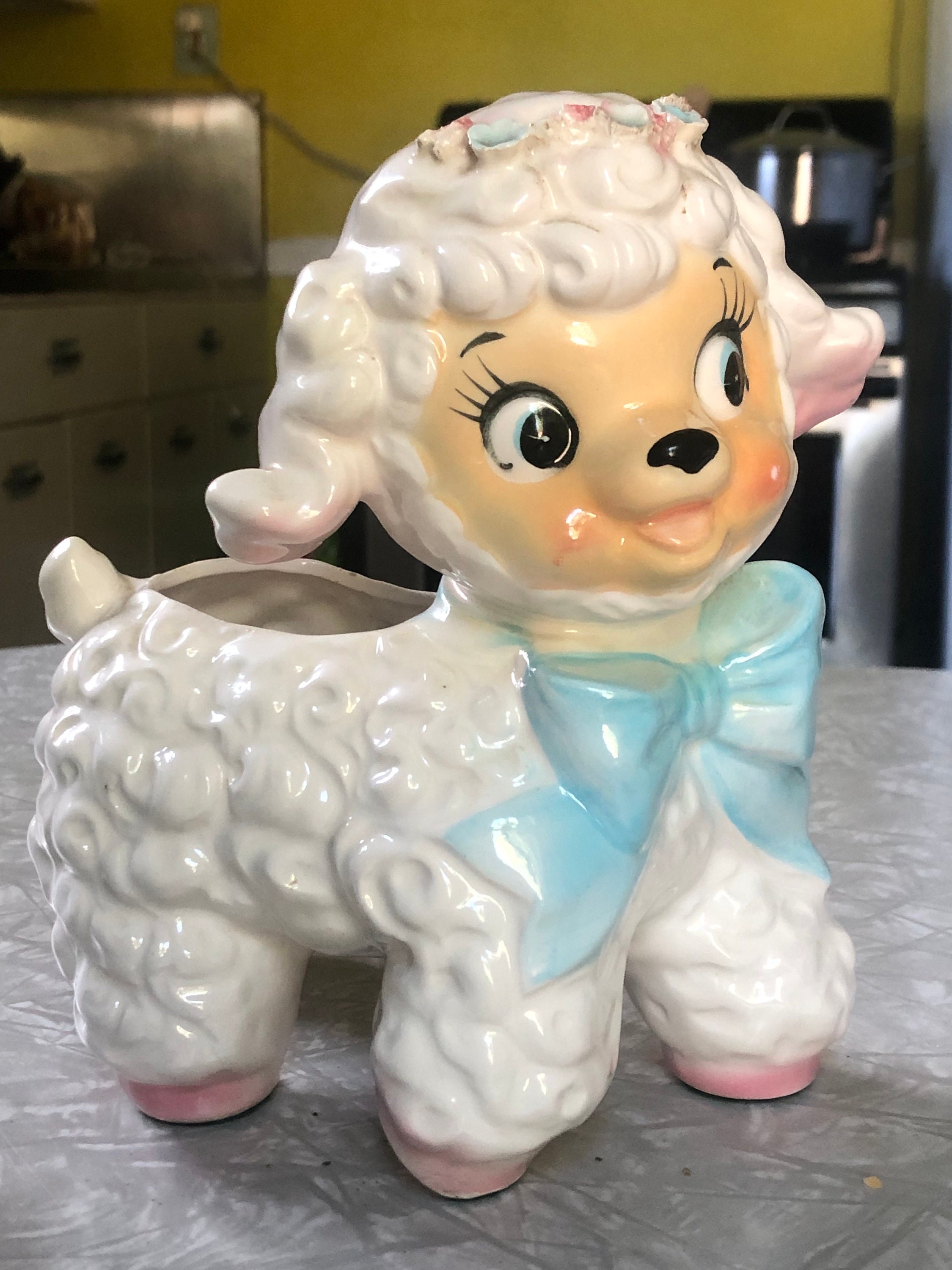 1960s, Sheep, Lamb, Planter Pot, Vintage FREE SHIPPING - Etsy
