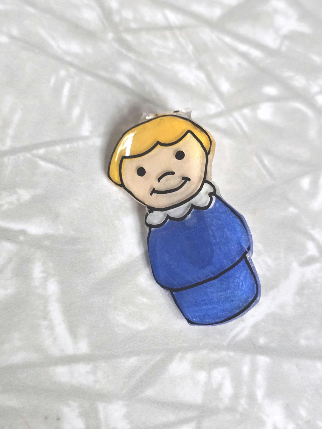 Fisher Price Fan Art Pin of Girl With Bob Child Handmade With Acrylic ...