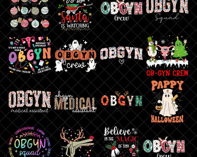 Christmas OBGYN Crew Png, OB GYN Team Nurse Xmas Design, Obstetrics and ...