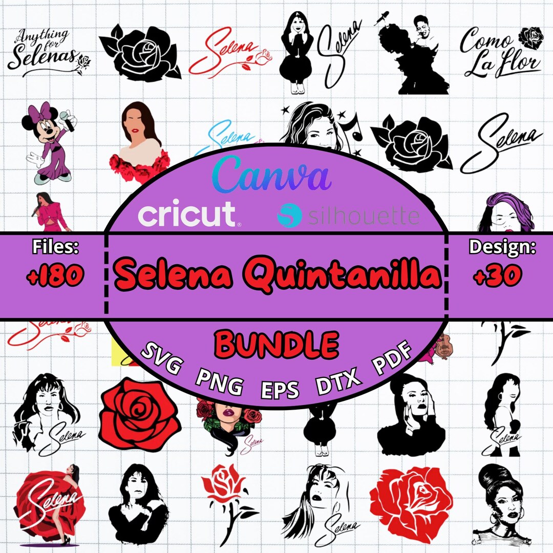 Selena Quintanilla SVG Bundle: Includes Selena Pngs, Music Clipart ...
