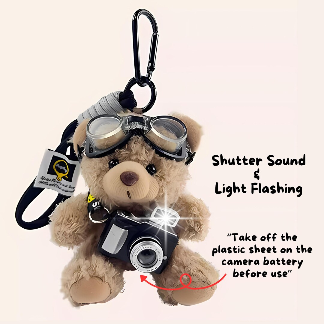 Plush Bear Keychain, Plush Bear Bag Pendant, Gift for Bear Lovers ...