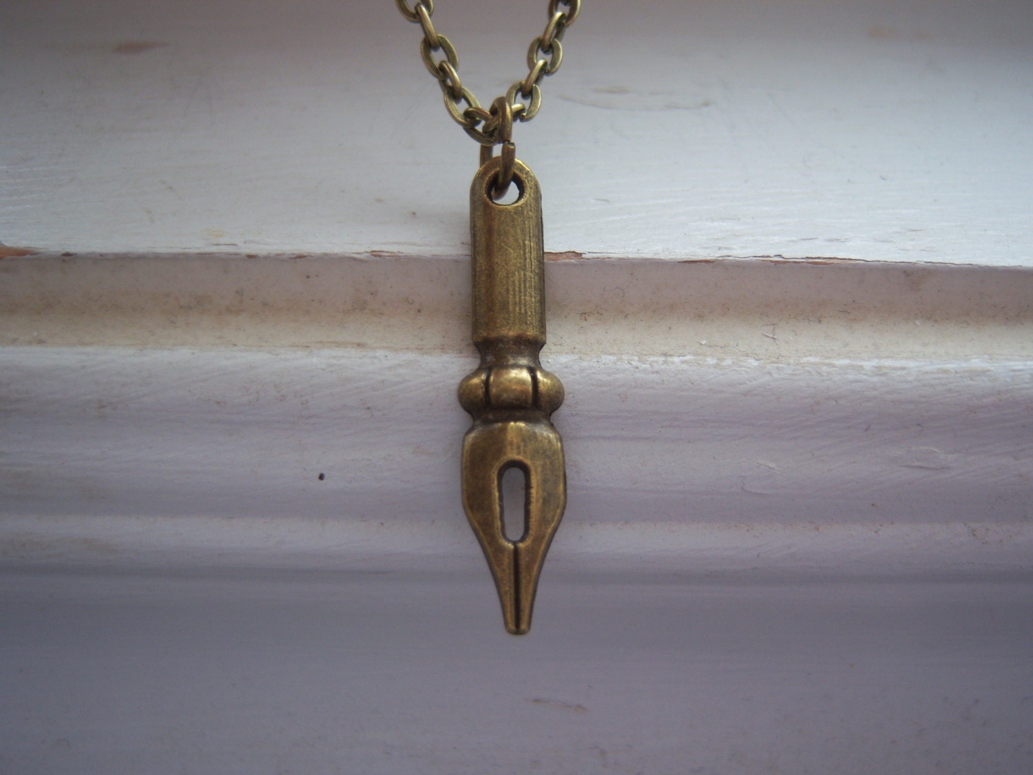 Calligraphy Pen Necklace pen Necklace Writers Necklace - Etsy
