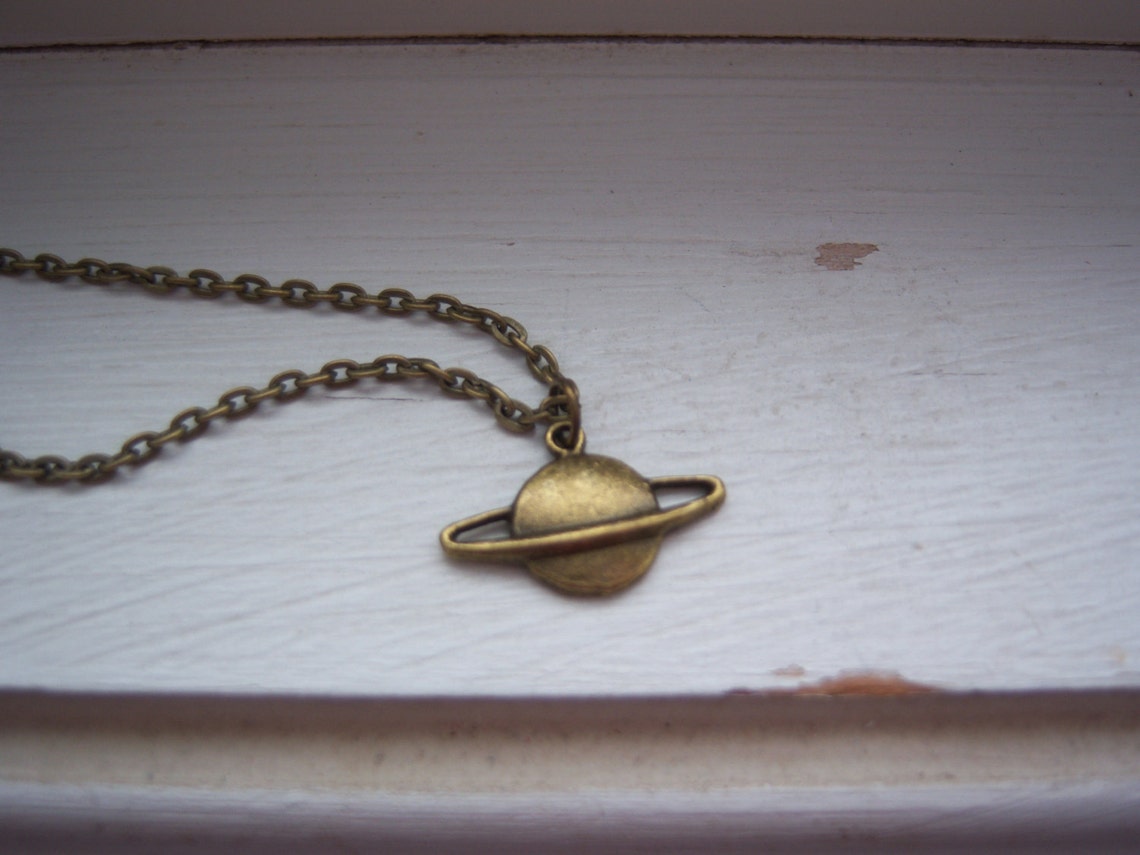Saturn Necklace Planet Necklace Free Gift With Purchase - Etsy