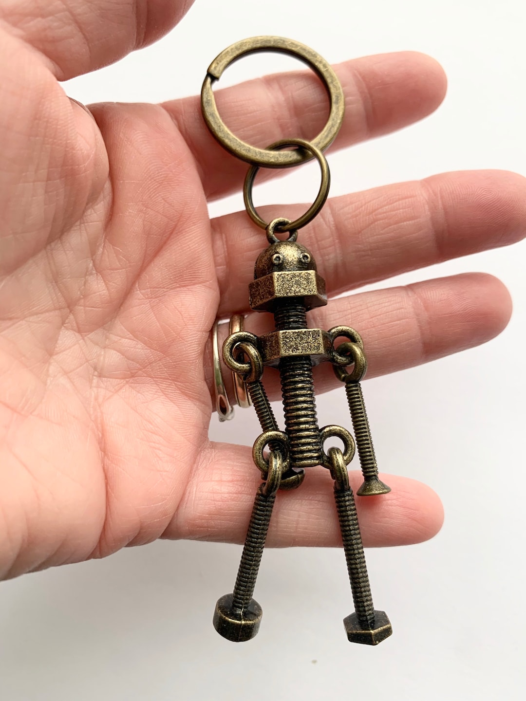 Robot Keychain_ Nuts and Bolts Robot Purse Dangle Robot I - Etsy