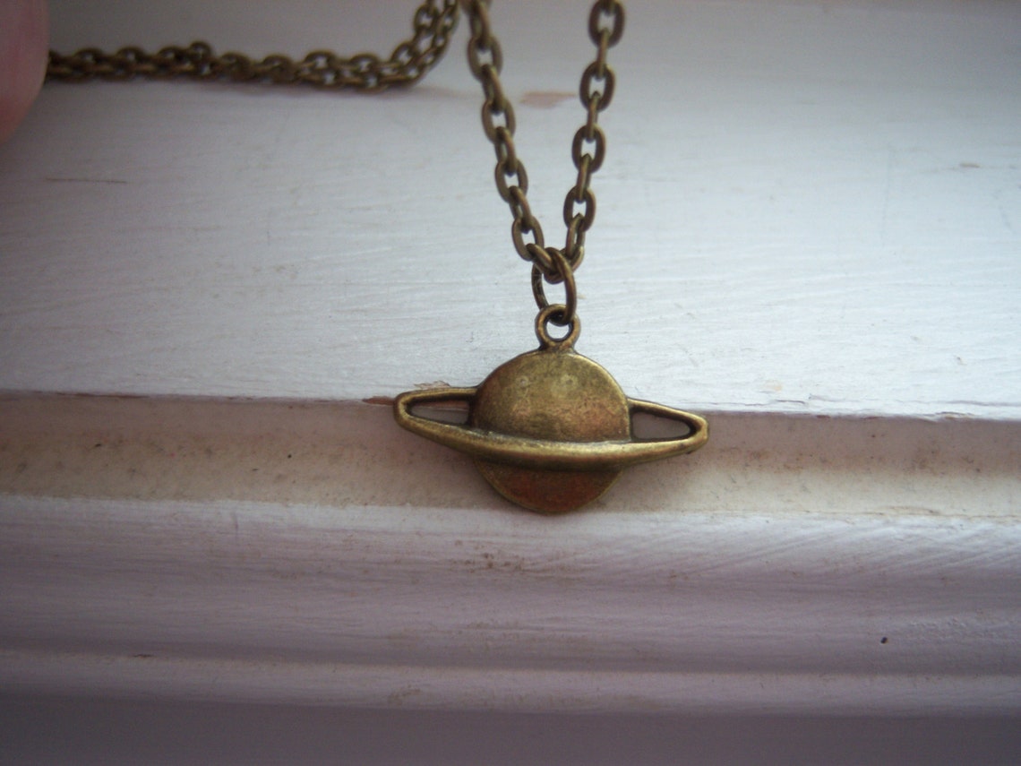 Saturn Necklace Planet Necklace Free Gift With Purchase - Etsy