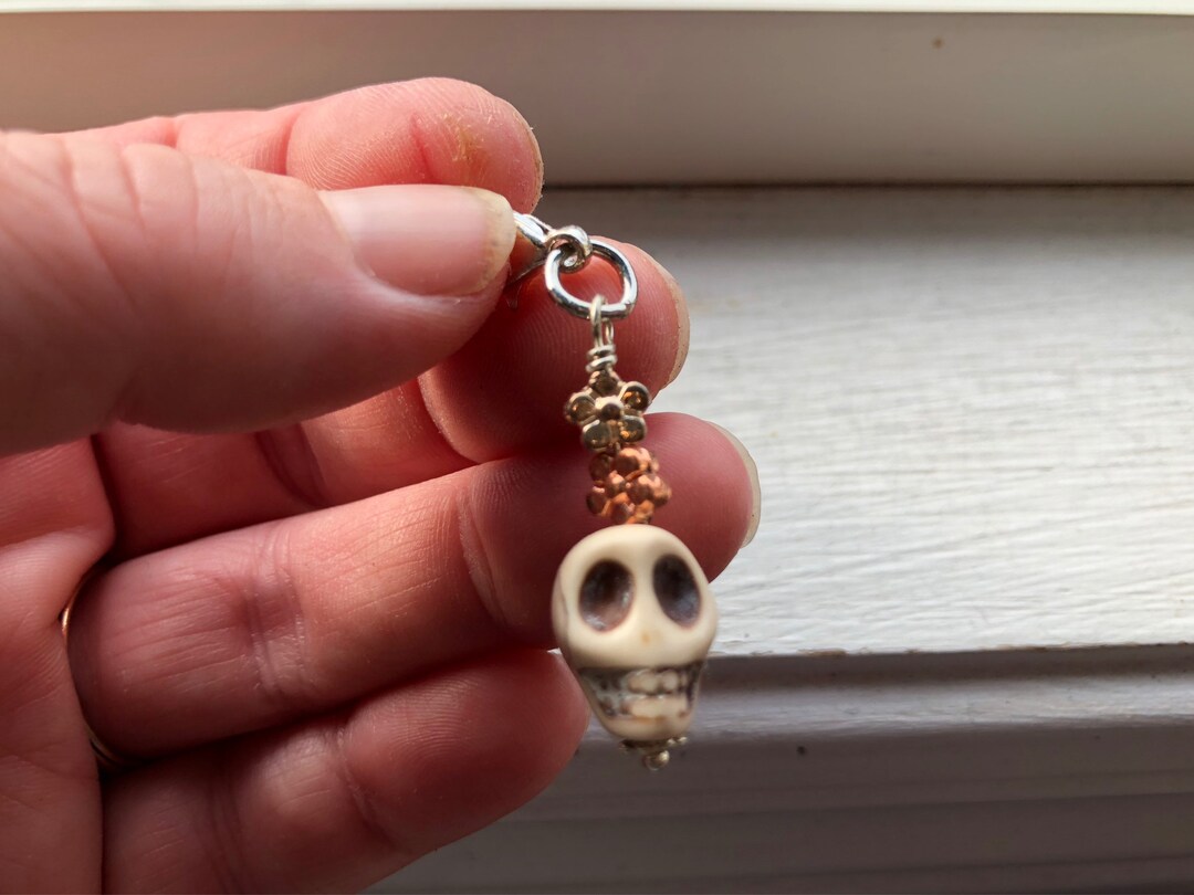 Skull Zipper Pull/ Skull Purse Dangle - Etsy