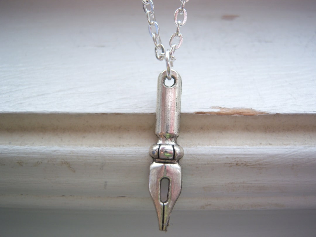 Calligraphy Pen Necklace pen Necklace Writers Necklace Calligraphy ...