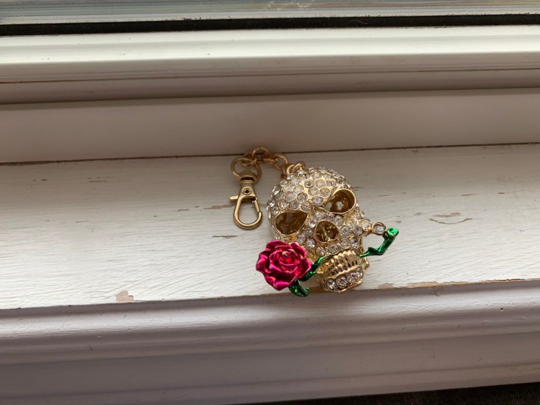 Skull /skeleton Zipper Pull /skull Purse Dangle - Etsy