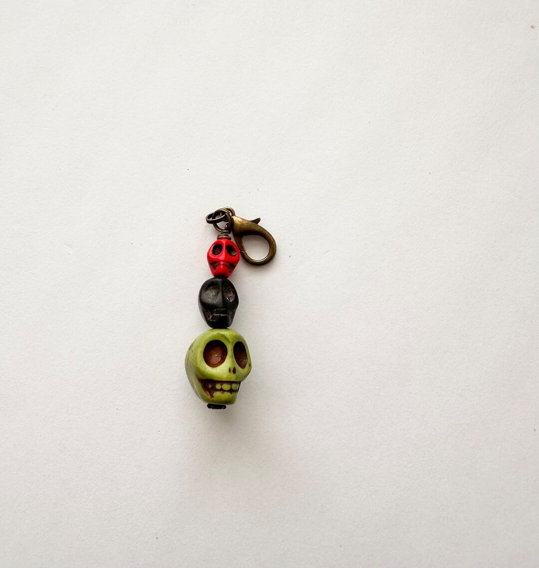 Skull Zipper Pull/skull Totem, Zipper Charm/skeleton Zipper Charm/ Pull ...