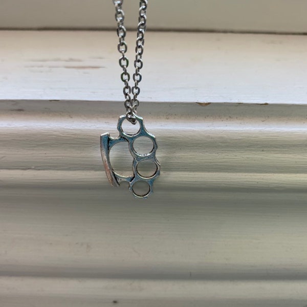 Brass Knuckles Necklace - Etsy