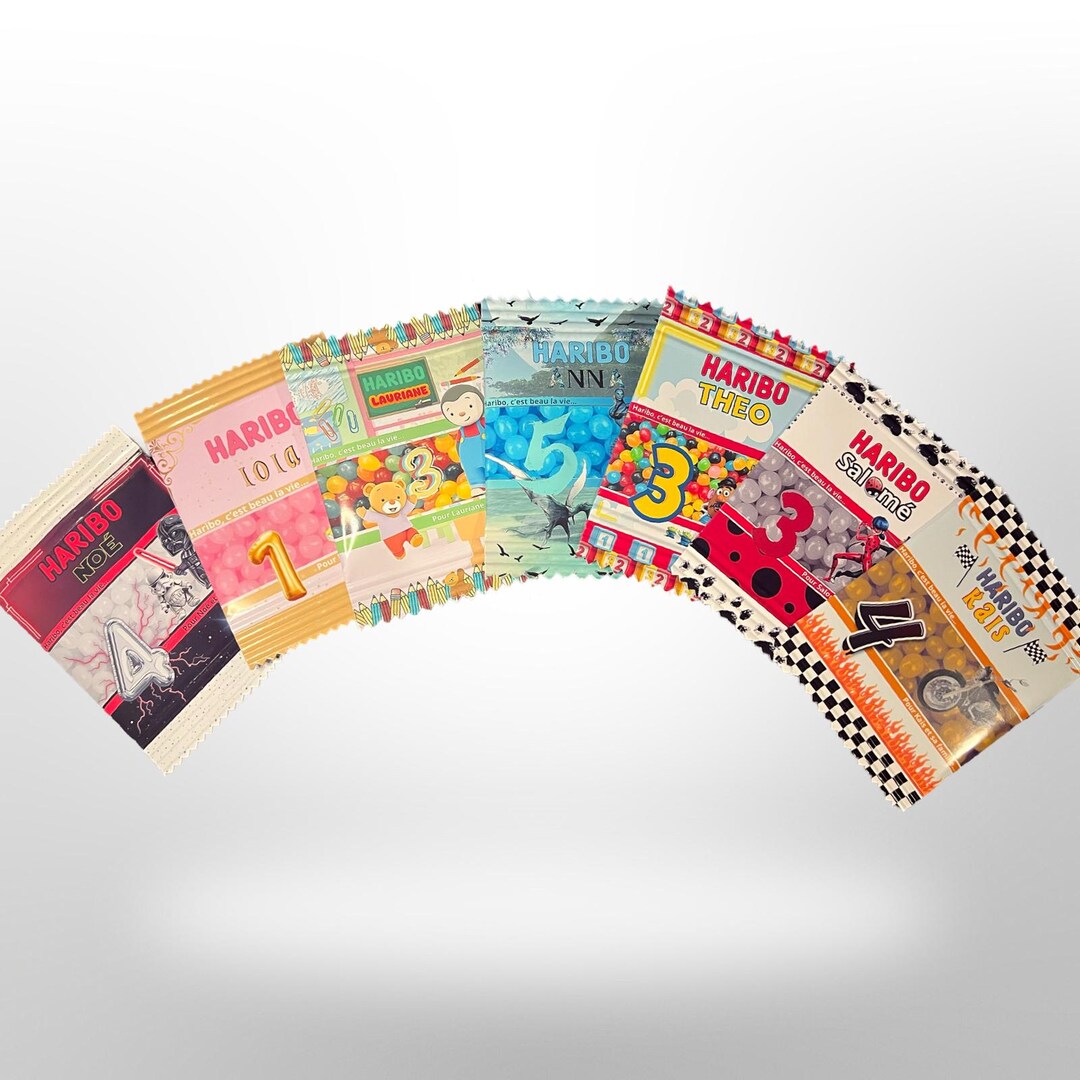 Haribo Candy Bag, Personalized Confectionery, Birthday, Baptism ...