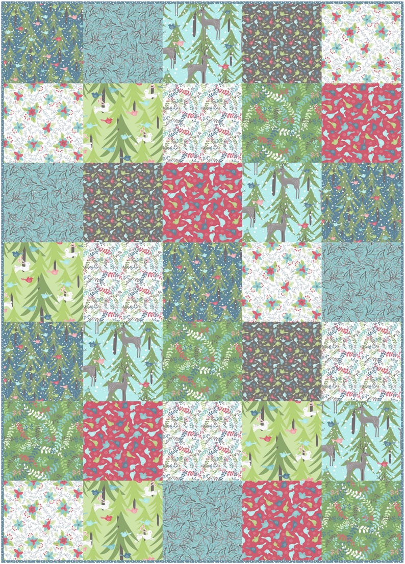 Winter Warmer - Fat Quarter Friendly Easy Beginner Christmas Quilt ...