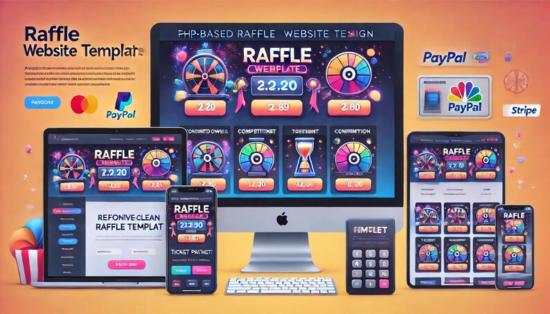 Raffle Website Template Ready to Use Sell Tickets Online Easy Setup - Etsy