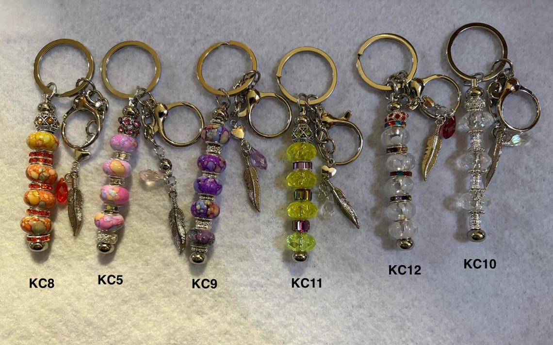 Handcrafted Beaded Key Rings - Etsy
