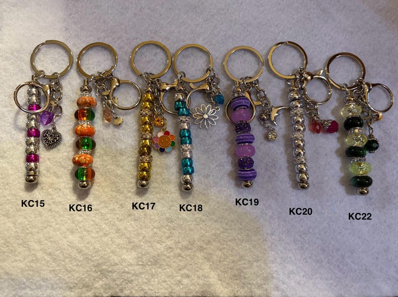Handcrafted Beaded Key Rings - Etsy