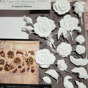 Fragrant Roses Resin Onlay Set/resin Furniture Applique/art Applique - Etsy