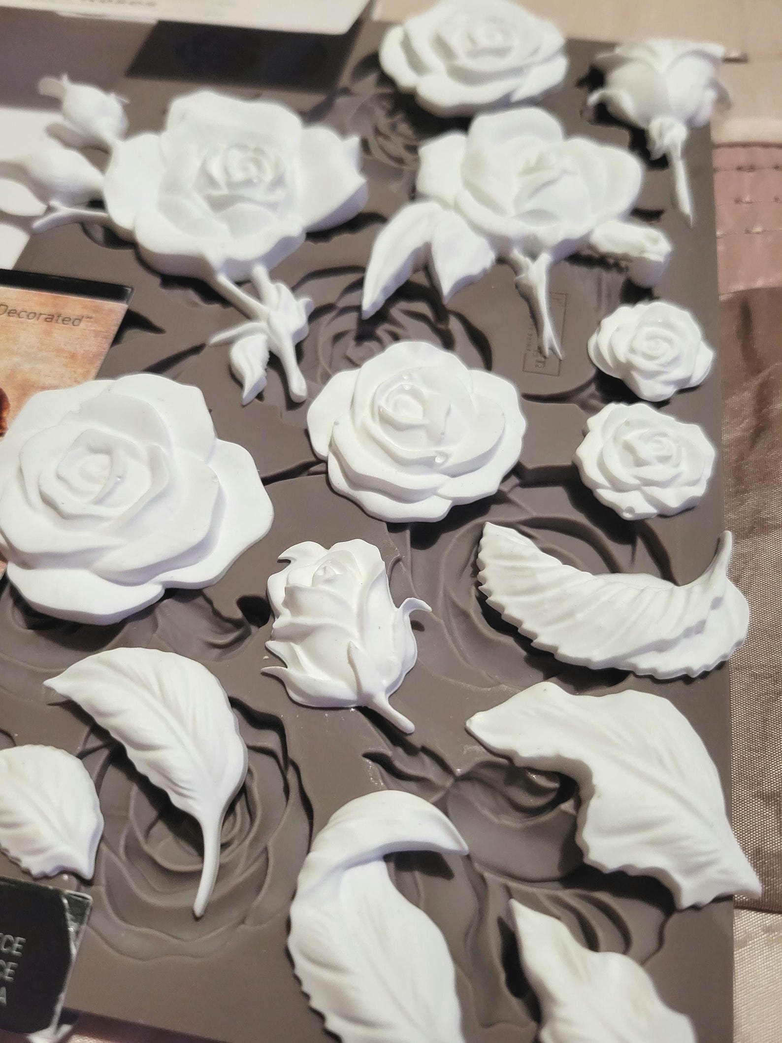 Fragrant Roses Resin Onlay Set/resin Furniture Applique/art Applique - Etsy