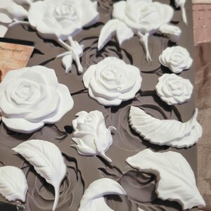 Fragrant Roses Resin Onlay Set/resin Furniture Applique/art Applique - Etsy