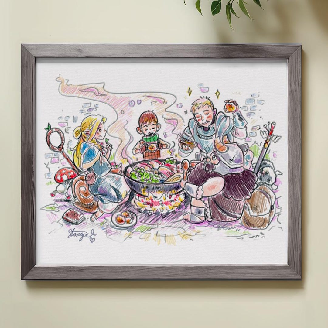 Dungeon Dining 8x10 Anime Art Print - Etsy