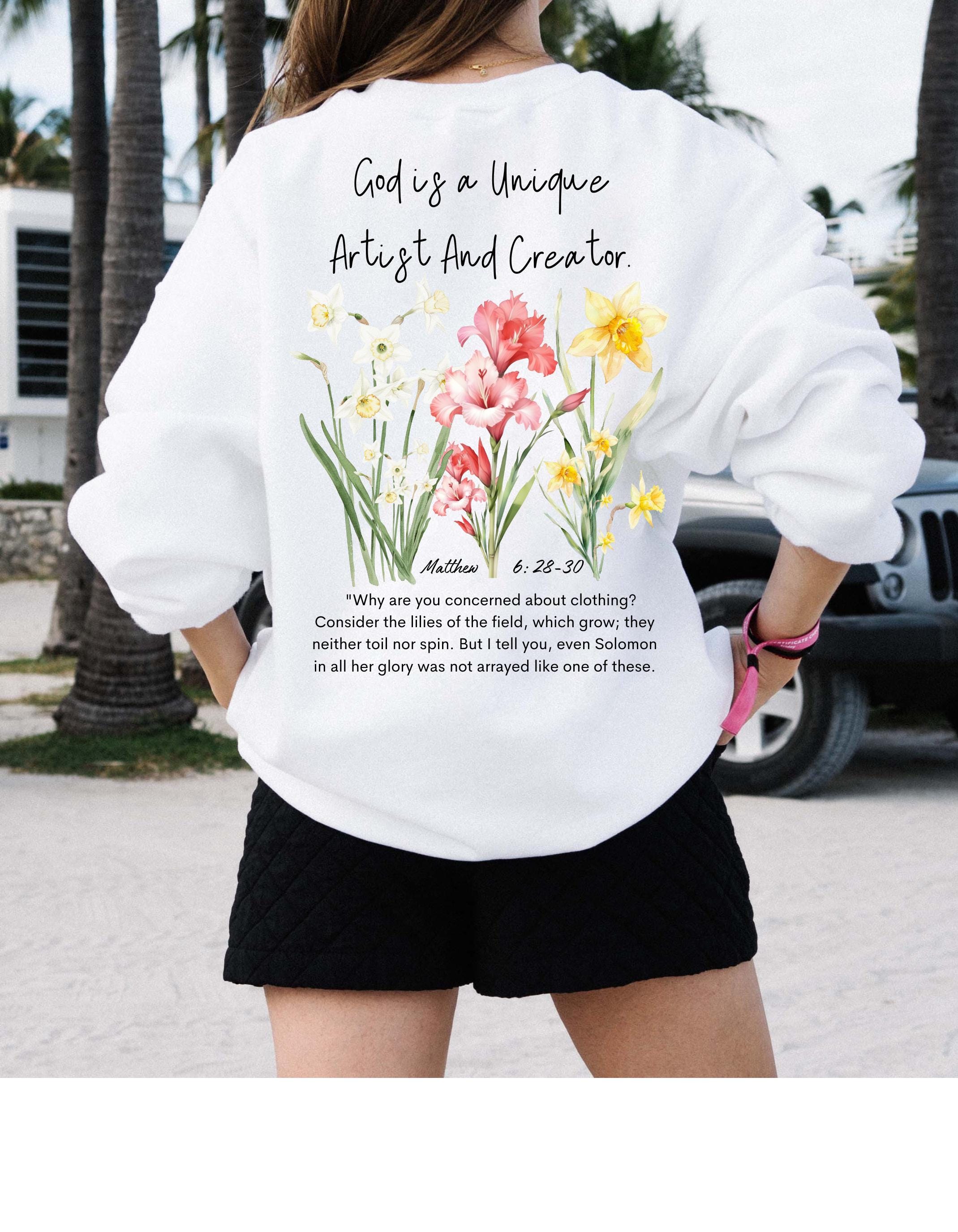God is a Unique Artist and Creator Sweatshirt,bible Verses Sweatshirt ...