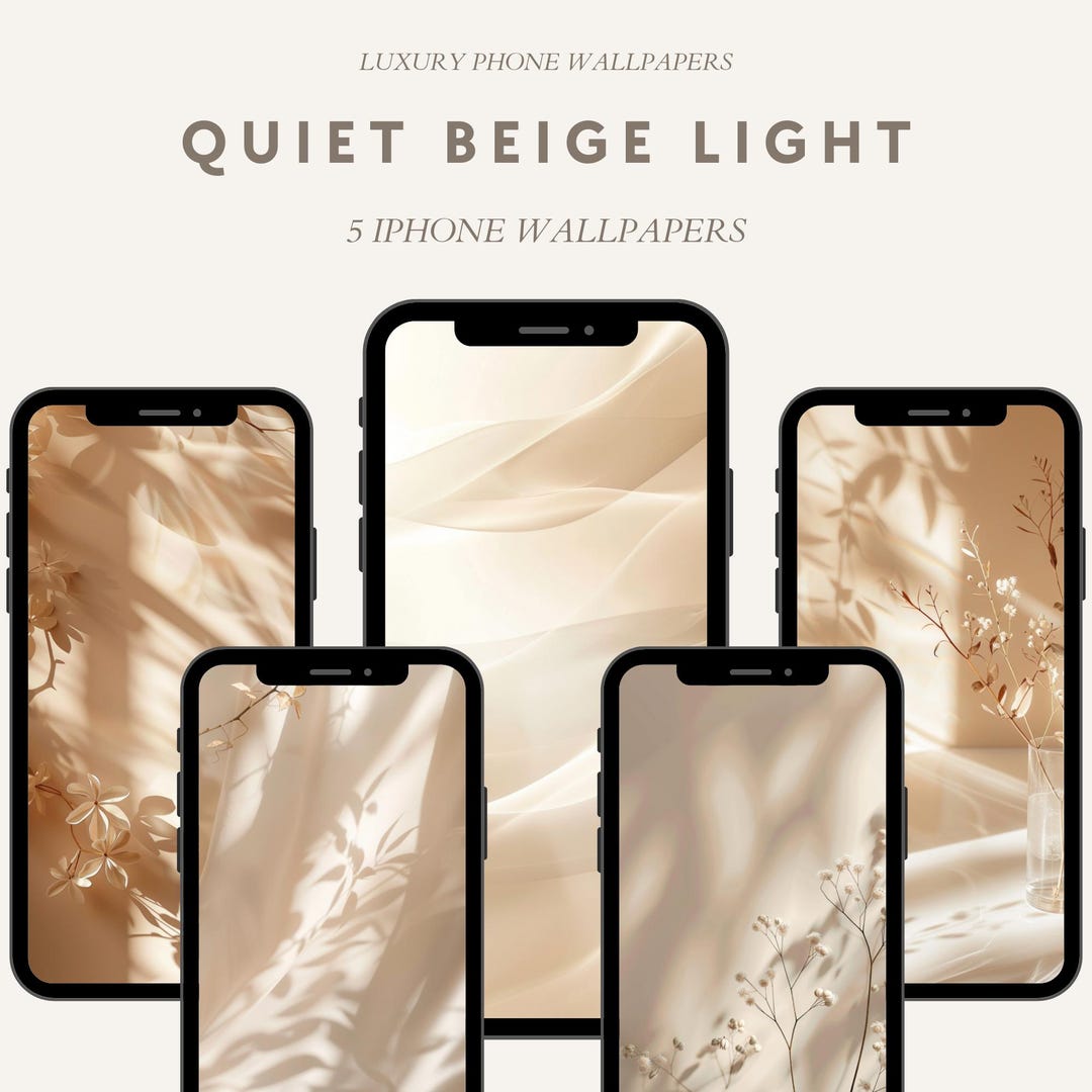 Quiet Beige Light Phone Wallpapers | Luxury iPhone Wallpaper Bundle ...