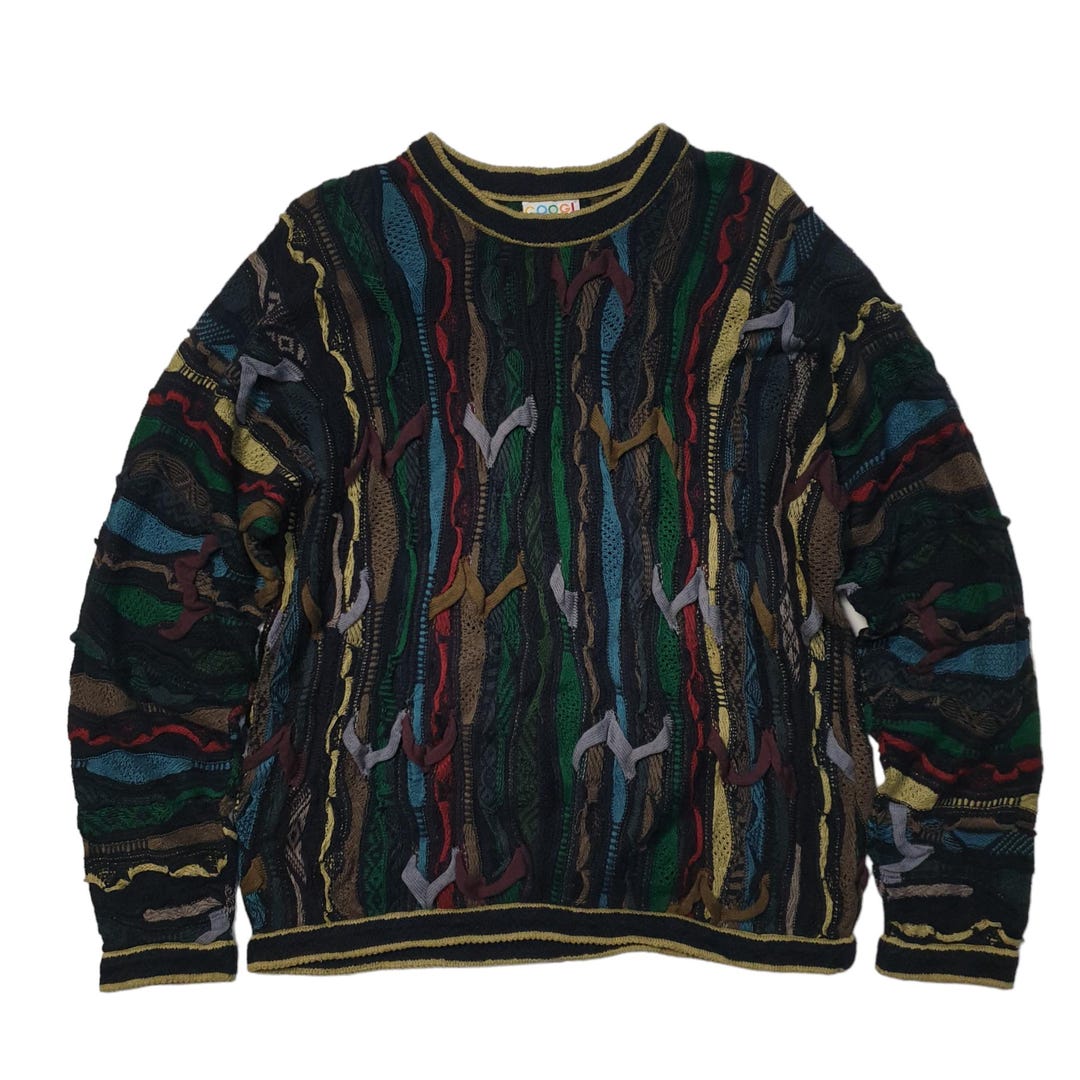 Vintage Coogi 3D Cable Knit Sweater Authentic Australian Knitwear, Rare ...