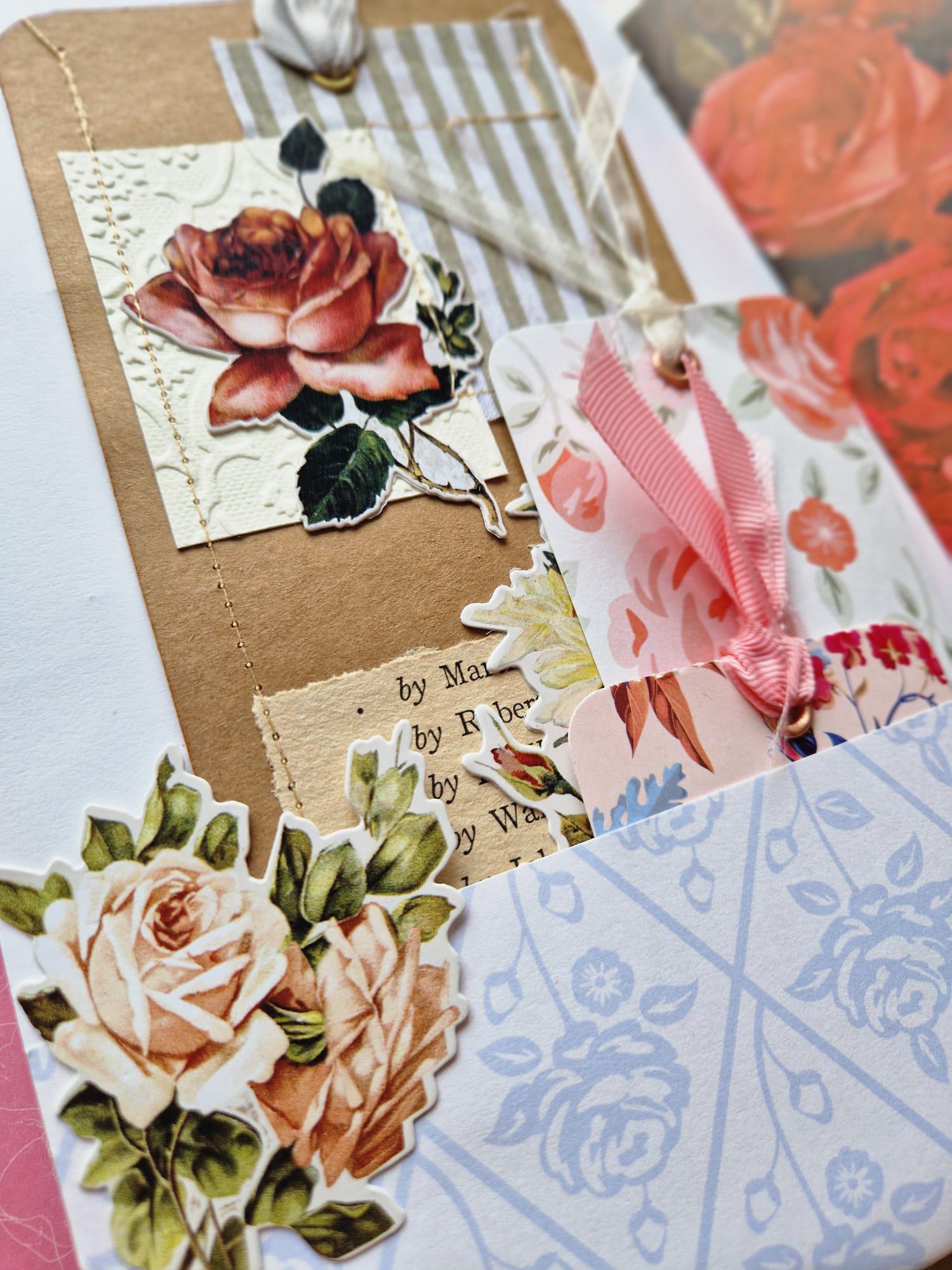 Handmade Rose Themed Junk Journal - Etsy UK