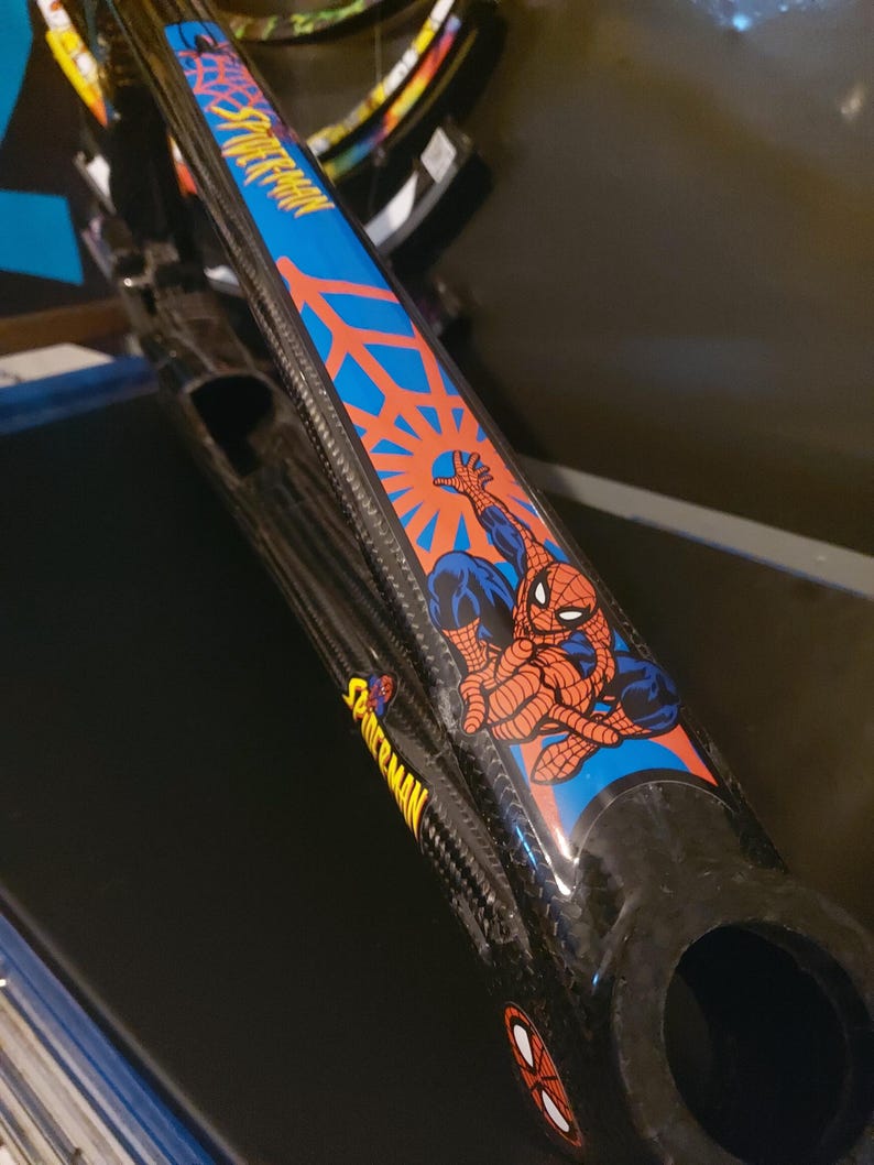 Spiderman Top Tube Protection Cycling Bike MTB Road Enduro Stickers - Etsy