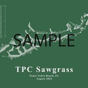 TPC Sawgrass Golf Course Prints, Any Personalized Golf Course Poster in ...