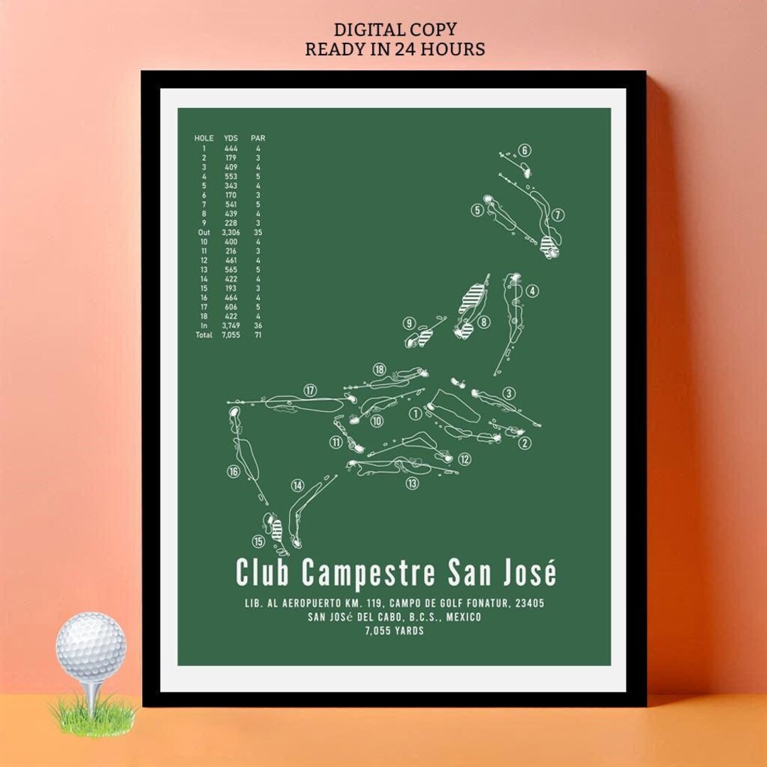 Any Map of Golf Course Prints, Personalized Golf Course Poster, Golf ...