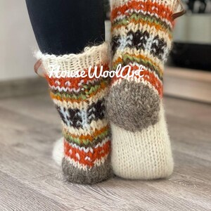 Extra Thick Wool Bed Socks, Hand-knitted With Pure Organic Wool | Large ...