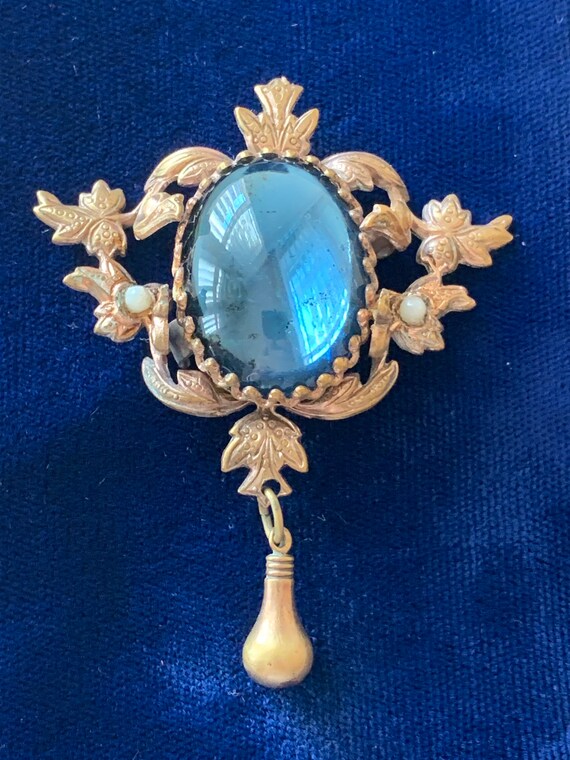 Antique Pinchbeck Brooch, Victorian Paste Brooch, Ant… - Gem