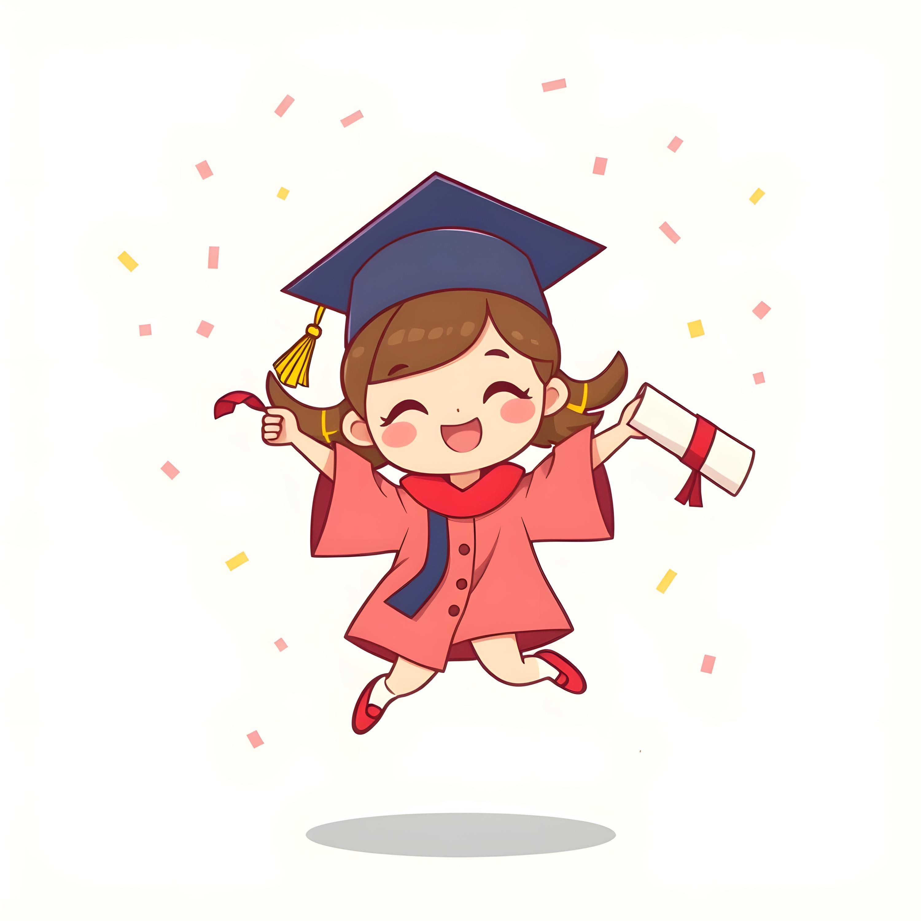 Cute Graduate PNG Bundle | Graduation Clipart for Stickers, Shirts ...